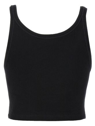 Palm Angels Womens Bicolor Cotton Sport Bra Clothing