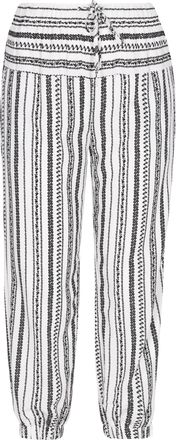 Usha Hose Frauen Mehrfarbig Wei&szlig;