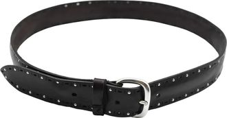 Orciani G&uuml;rtel - Brown Belt With Polished Metal Buckle - Gr. 90 - in Schwarz - f&uuml;r Damen