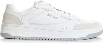 Just Cavalli Homme, Chaussures, Blanc, Taille: 40 EU Perforated Baskets