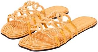 Loewe Paulas Ibiza - Mules Petal Anagram en toile brod&eacute;e