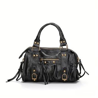 Gave Lux Sac &agrave; Bandouli&egrave;re en Cuir V&eacute;ritable Pour Femme 25 x 15 x 10 cm Blanc