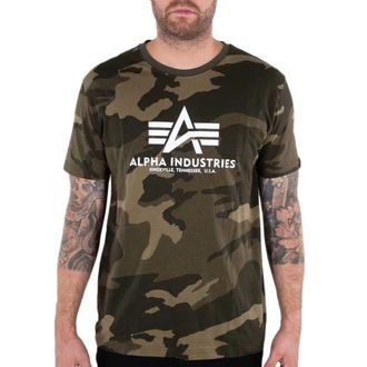 Alpha Industries Alpha Industries Basic T-Shirt Camo f&uuml;r Herren Olive Camo