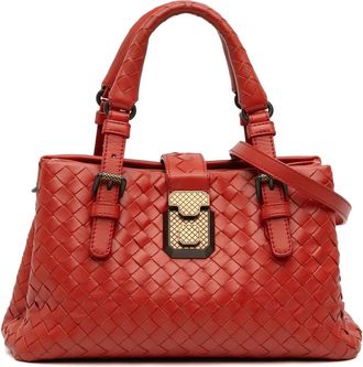 Bottega Veneta Hobo Bags - Mini Nappa Intrecciato Roma Satchel - Gr. unisize - in Rot - f&uuml;r Damen