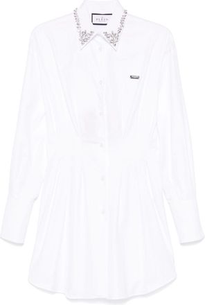 Philipp Plein Kurzes Hemdkleid - Weiß