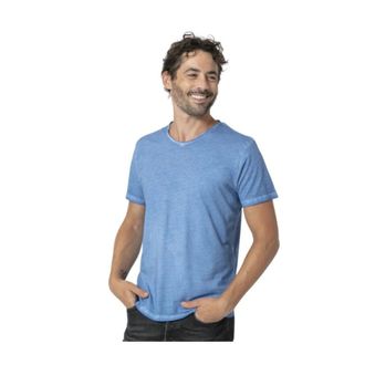 Anonym Apparel Himmelblaues Kurzarm-T-Shirt - - Tops - Herren - Blau - S