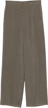 Balenciaga checked trousers - Braun