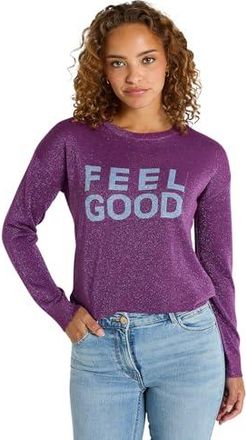 Grain de Malice Pull Brillant à Manches Longues Femme