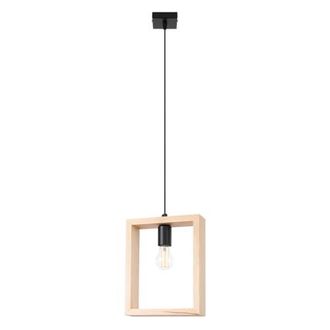 Sollux Lighting Lampe Pendante Aries - Lampe Pendante Styl&eacute;e - Longue Dur&eacute;e de Vie - Design Attrayant - E27, 1x max 15W LED, ~230V, 50Hz - Bois Naturel