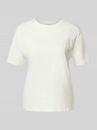 Christian Berg Regular Fit T-Shirt aus reiner Baumwolle mit Blumen-Applikation