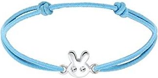 Elli Bracelet Elli - Réglable Lièvre Bracelet Enfant - (925/1000) Argent Cristal