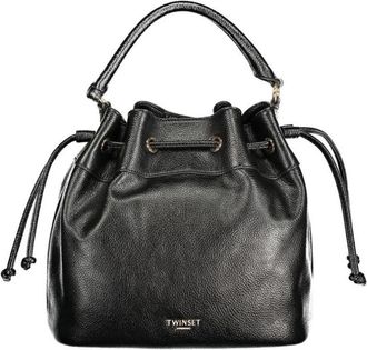 Twinset Ledertasche im Beutel-Stil mit Kordelzugverschluss - - Bags - Damen - Schwarzk - ONE SIZE