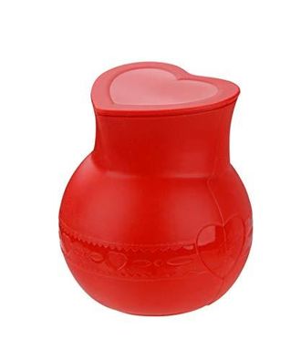 Dr. Oetker Silikon-Schmelztopf mit Deckel Flexxibel Love, Schmelzen von Schokolade und Kuvert&uuml;re, Sp&uuml;lmaschinengeeignet, Mikrowellengeeignet, Rot, Menge: 1 St&uuml;ck