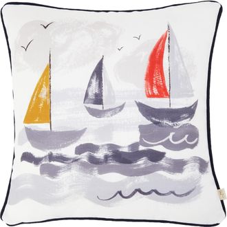 Evans Lichfield Kissenh&uuml;lle mit Segelbooten, Mehrfarbig, 43 x 43 cm