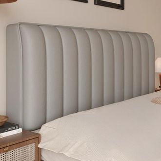 Generic LuxLeather Gesteppter Lederbezug Bettkopfteil Bezug Wasserdicht Staubdicht Verdickt Gepolstert Hochelastischer Schutz&uuml;berzug f&uuml;r Polsterm&ouml;bel Kopfteil