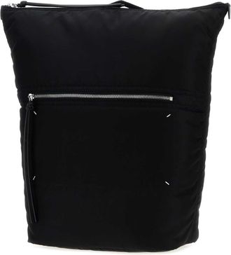 Maison Margiela Unisex Black Nylon Backpack Blackblack Borse A Mano