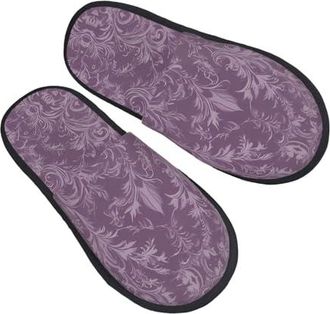 Generic Confortable Pantoufles Imprim&eacute; violet Maison Pantoufles L&eacute;g&egrave;re Chaussons pour Homme pour Homme Femme Adulte L