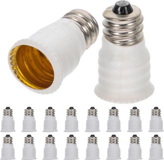 OSALADI 15 St&uuml;cke E12 Auf E14 Gl&uuml;hbirnenadapter Lampenfassung Konverter F&uuml;r Kronleuchter Innenbeleuchtung Lampensockel Adapter Leicht Zu Installieren Und Sich