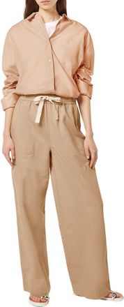 Scotch & Soda Womens Oversized Light Weight Cotton Shirt, Cold Brew, 38