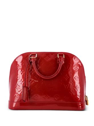 Louis Vuitton Alma Handbag Monogram Vernis PM satchel - Rouge