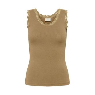 Kaffe Kaomi Top - Femme - Tops - Brun - Taille: 46 FR