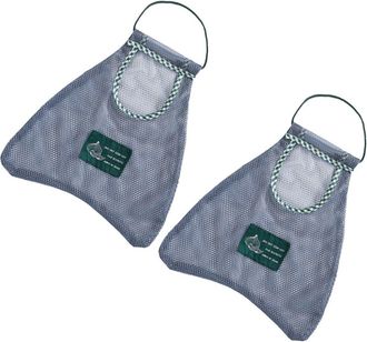 Garneck 2 Stück Teiliges Faltbares Aufbewahrungsnetz mit Großem Fassungsvermögen Waschbare Hängende Netzbeutel für Obst Gemüse Atmungsaktive Gemüsebeutel mit 