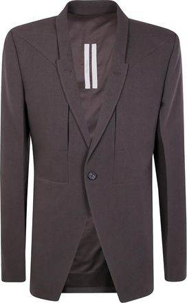 Rick Owens Blazer mit einem Knopf - Braun