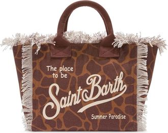 MC2 Saint Barth Femme, Sacs, Brun, Taille: ONE Size Colette Hand Bag With Strap Giraffe Skin 18