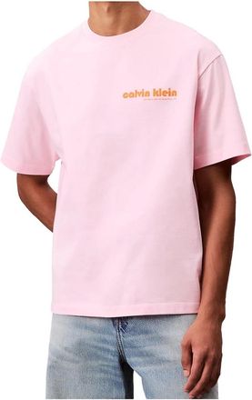 Calvin Klein Homme, Tops, Rose, Taille: M T-shirt &agrave; col rond