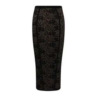 Elisabetta Franchi Femme, Jupes, Noir, Taille: 42 FR Jupe en maille