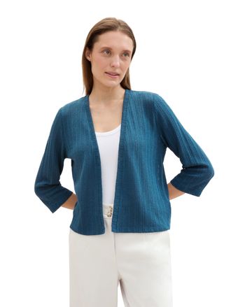 Tom Tailor Damen Basic Cardigan f&uuml;r den Sommer, Moss Blue, XL