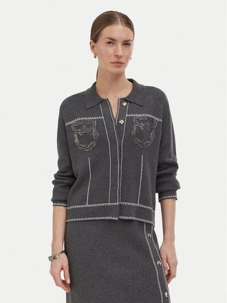 Liu Jo Strickjacke TF6076 MS59L Grau Regular Fit