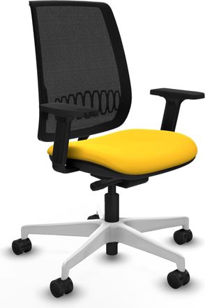 Piqueras y Crespo Hocharbeitsstuhl Alares mit 2D-Armlehnen, h&ouml;henverstellbare Lendenwirbelst&uuml;tze, ausgestattet mit Syncro/Traslack und eingespritztem Schaum. Mit Rollen