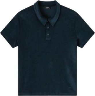 A.P.C. A.p.c., Homme, Tops, Bleu, Taille: S Polo Julian Eponge