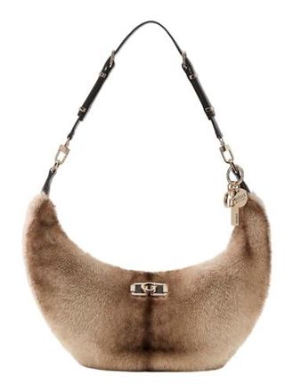 Guess sac à épaule bandoulière Mavis Hobo Bag Espresso Multi beige
