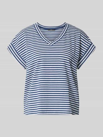 Zero T-Shirt im Allover-Look mit V-Ausschnitt