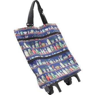 NUOBESTY Chariot de Courses Pliable &agrave; Roulettes Paquet Cabas en Toile Oxford 5 Compartiments Paquet &agrave; Roulettes Portable L&eacute;ger avec Poign&eacute;e T&eacute;lescopique pour C