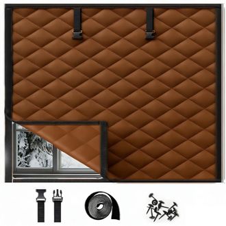 Generic 3-lagige Baumwolle Thermo Fensterabdeckung, Winter Fenster Isolations Kit, Weiche Und Atmungsaktive Isolierte Vorh&auml;nge, F&uuml;r Zuhause, Wohnmobil, Garage