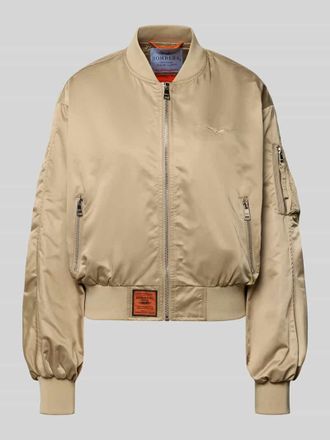 Original Bombers Bomberjacke mit Rei&szlig;verschlusstasche am &Auml;rmel