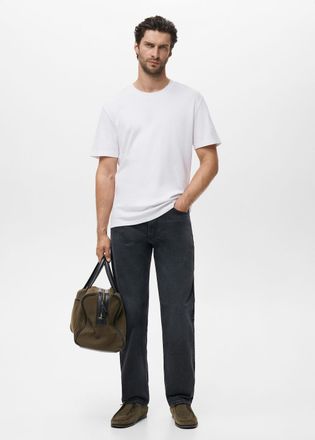 Mango Medium weight regular fit T-shirt wei&szlig; - Herren - M - MANGO MAN