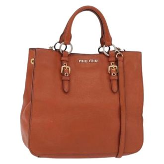 Miu Miu Pre-owned Tote Bag - Femme - Pre-owned - Orange - Taille: ONE Size