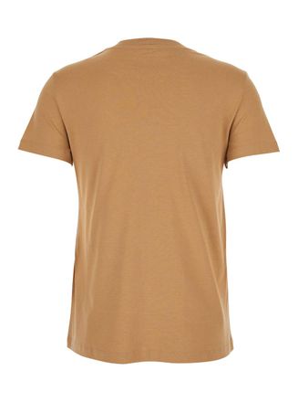 Max Mara Womens Beige Crewneck T-Shirt With Front Pocket Cotton T-Shirts & Jerseys
