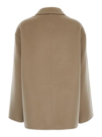 R&oacute;he Womens Jacket Wool-Cashmere Beige Coat