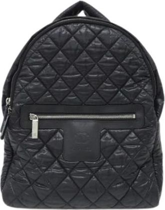 Chanel unisex, Pre-owned, Noir, Taille: ONE Size Pre-owned Nylon sacs-chanel