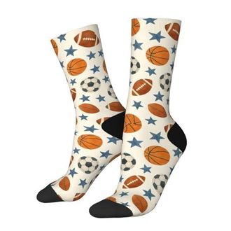 Generic L&eacute;g&egrave;res Homme Chaussettes 40cm Stars du basket-ball de dessin anim&eacute; Rugby Socks Excellente Chaussettes de Sports pour Sport Cyclisme Courir
