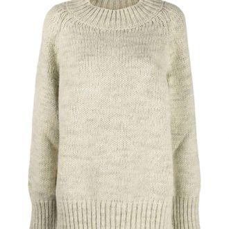 Maison Margiela Femme, Pulls, Beige, Taille: 36 FR Pull en Tricot Élégant