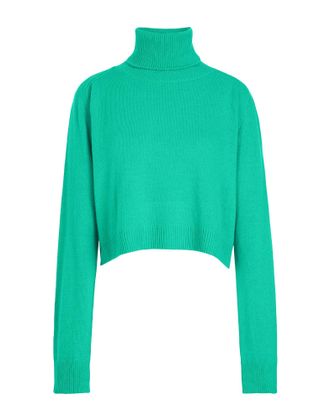 8 by YOOX KNIT CROPPED ROLL-NECK