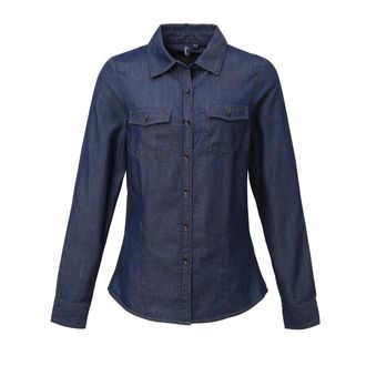 Premier Hemd f&uuml;r Damen (Indigo-Jeansblau)