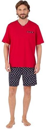 Damart Pyjashort en Maille Jersey Homme Rouge Taille L
