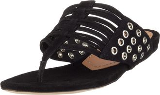 Buffalo 309-6650 kid suede, Damen Sandalen/Zehentrenner, schwarz, (black 01), EU 40